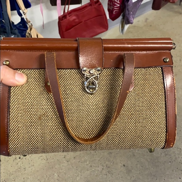 Bags | Vintage Leather Burlington Handbag | Poshmark